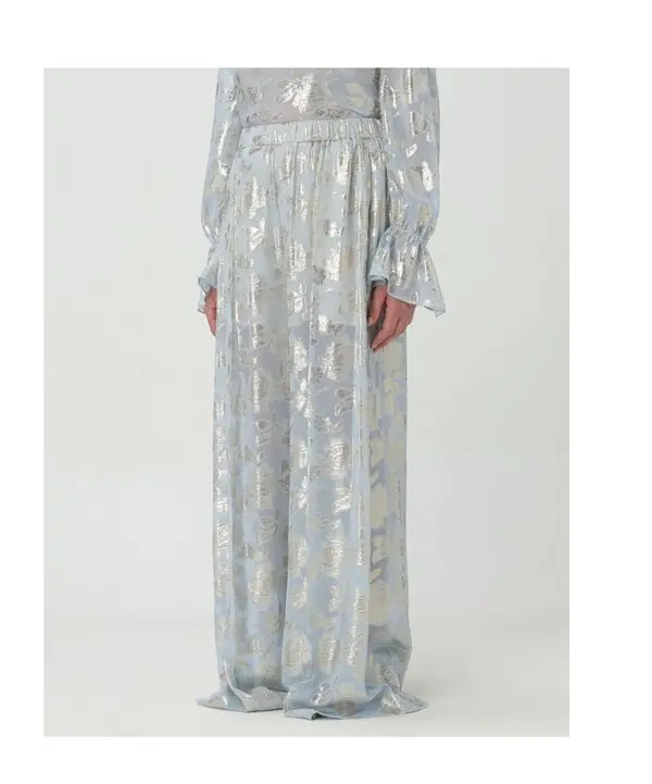 Nina Ricci Floral Jacquard Wide-leg Trousers