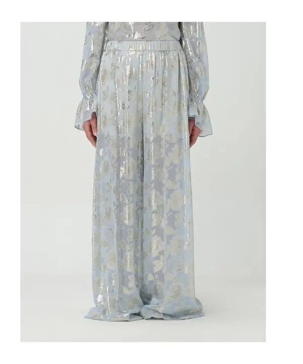 Nina Ricci Floral Jacquard Wide-leg Trousers