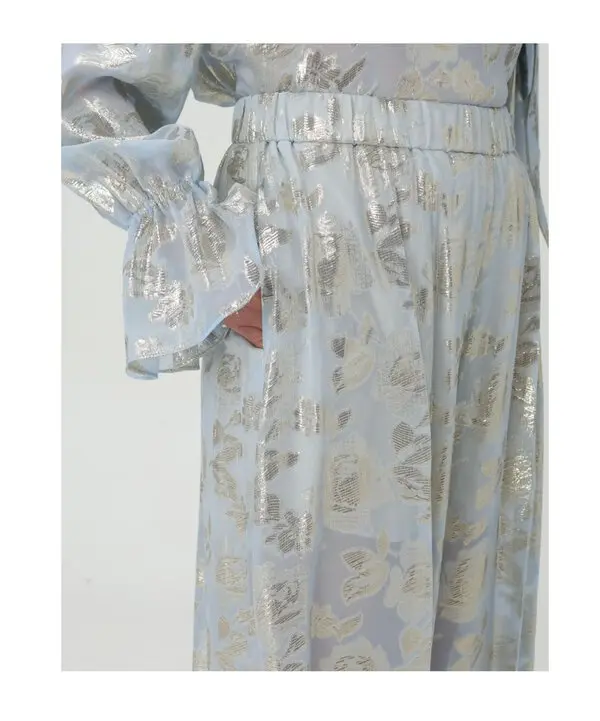 Nina Ricci Floral Jacquard Wide-leg Trousers