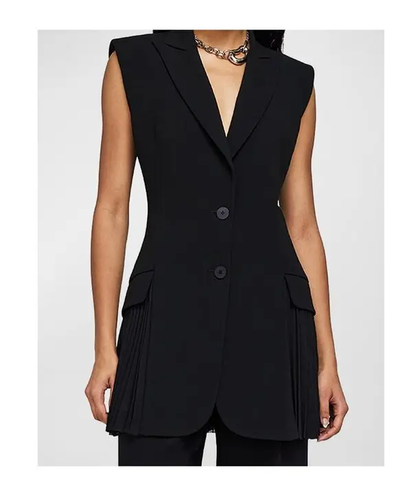 Simkhai Single-breasted Pleated Vest