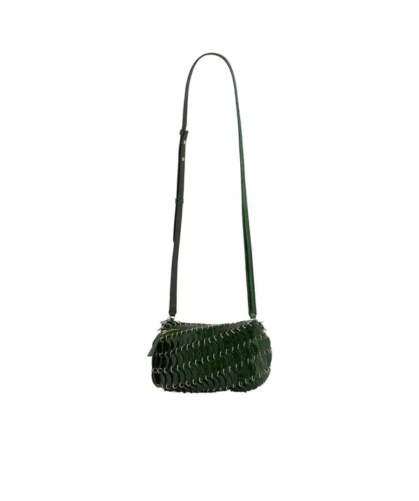 Rabanne Discs Detailed Embossed Crossbody Bag