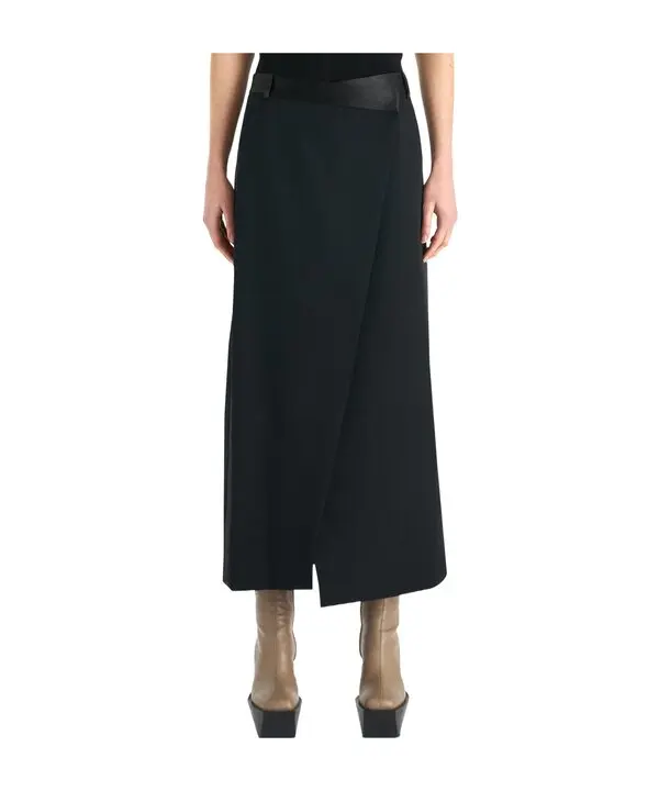 Simkhai Satin-belt Wrap Midi Skirt