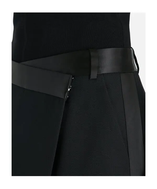 Simkhai Satin-belt Wrap Midi Skirt