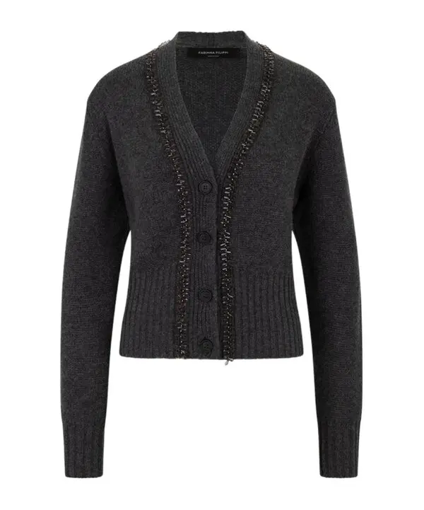 Fabiana Filippi Embellished V-neck Cardigan
