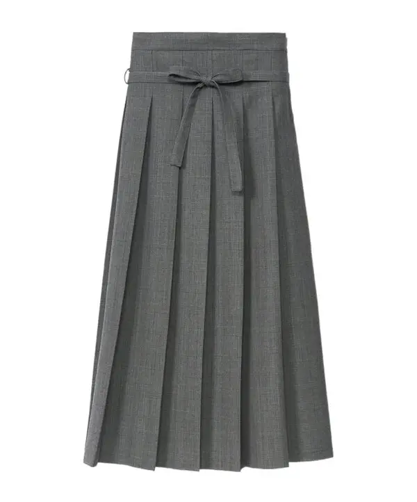 Fabiana Filippi Belted Pleated Midi Skirt - Gray