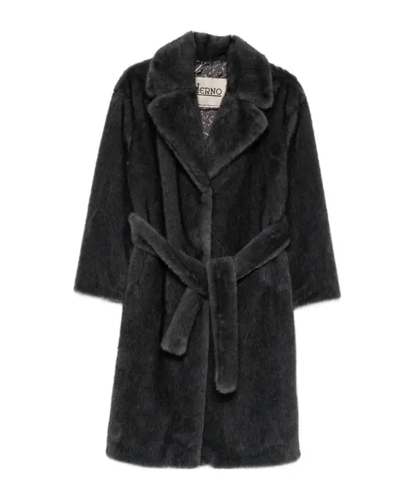 Herno Belted Lapel Collar Coat