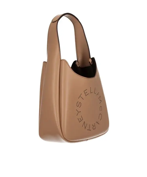 Stella McCartney Logo Perforated Small Hobo Bag