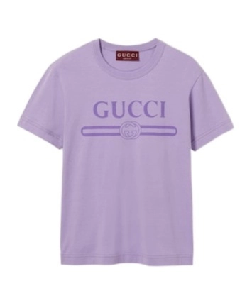 Gucci Logo Printed T-shirt - Light Purple