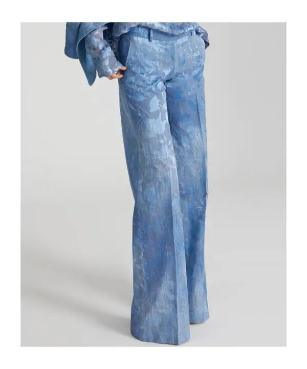Ermanno Scervino Floral Motif Palazzo Trousers