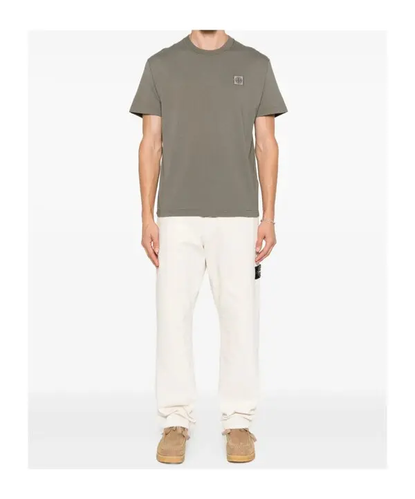 Stone Island Compass-patch Cotton T-shirt