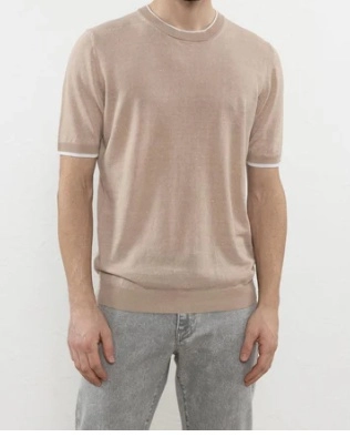 Peserico Linen-cotton Knitted T-shirt