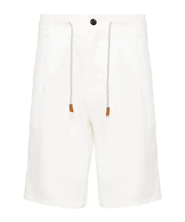 Eleventy Linen Bermuda Shorts - White