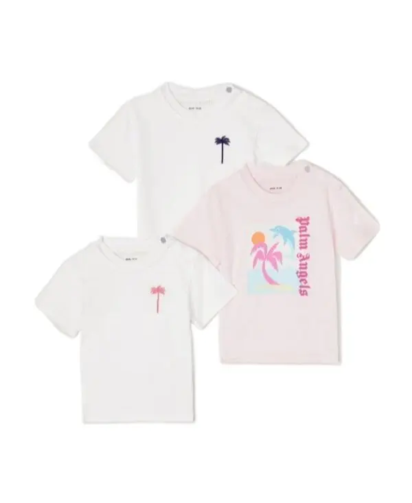 Palm Angels Logo-print Cotton T-shirt - White