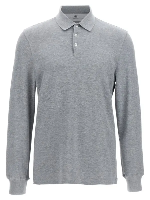 Brunello Cucinelli Long Sleeved Buttoned Polo Shirt
