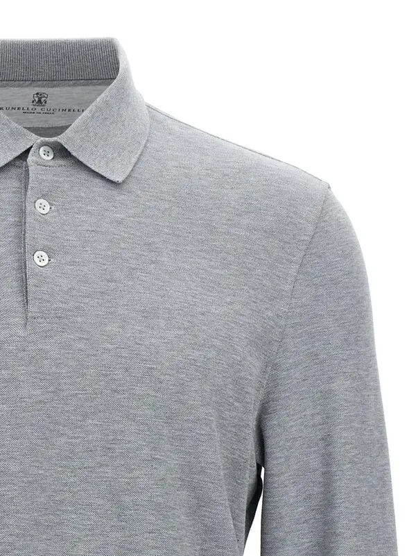 Brunello Cucinelli Long Sleeved Buttoned Polo Shirt