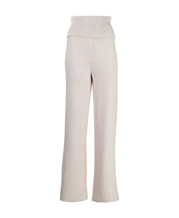 Off-White Diag Languid Two-tone Knit Trousers