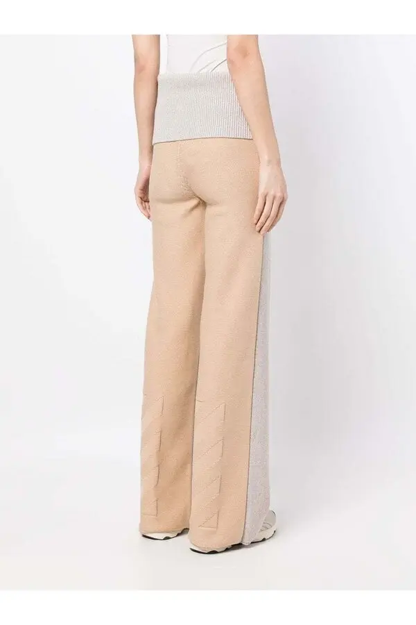 Off-White Diag Languid Two-tone Knit Trousers