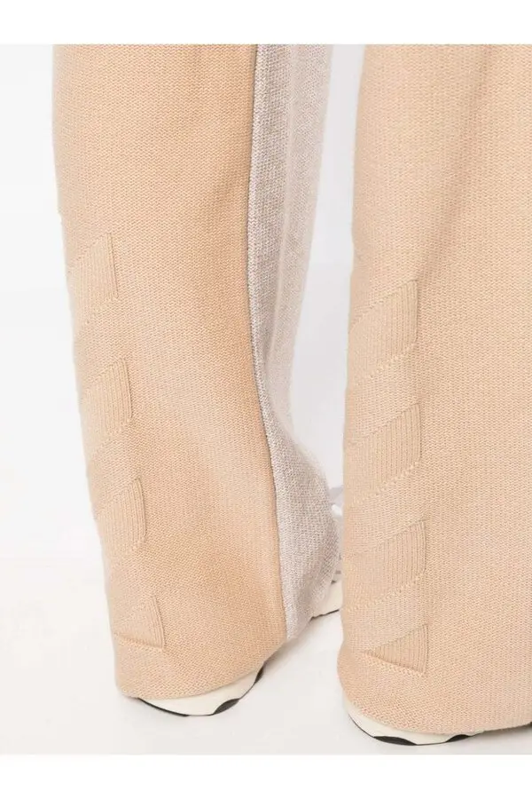 Off-White Diag Languid Two-tone Knit Trousers