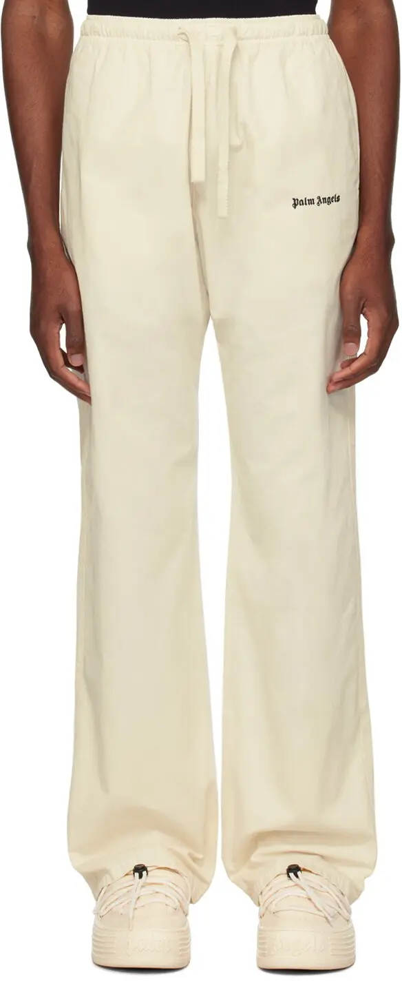 Palm Angels Logo Embroidered Drawstring Trousers