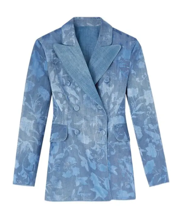 Ermanno Scervino Rose Motif Double-breasted Jacket