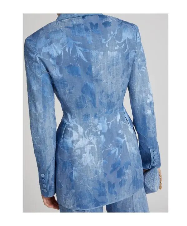 Ermanno Scervino Rose Motif Double-breasted Jacket