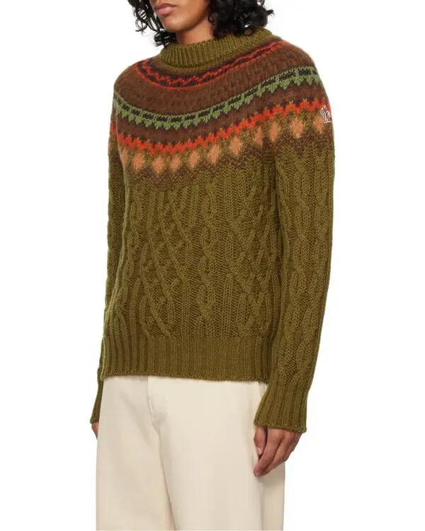 Moncler Cable Knit Crewneck Jumper