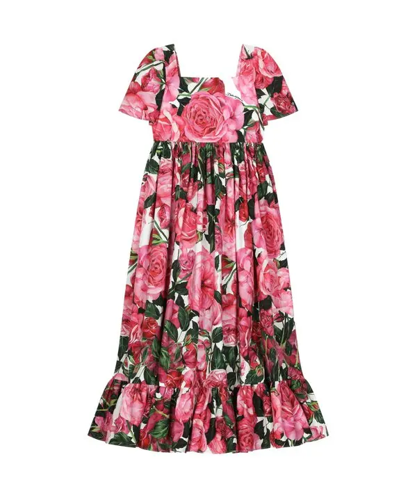 Dolce & Gabbana Poplin Floral Dress - Pink/multicolour
