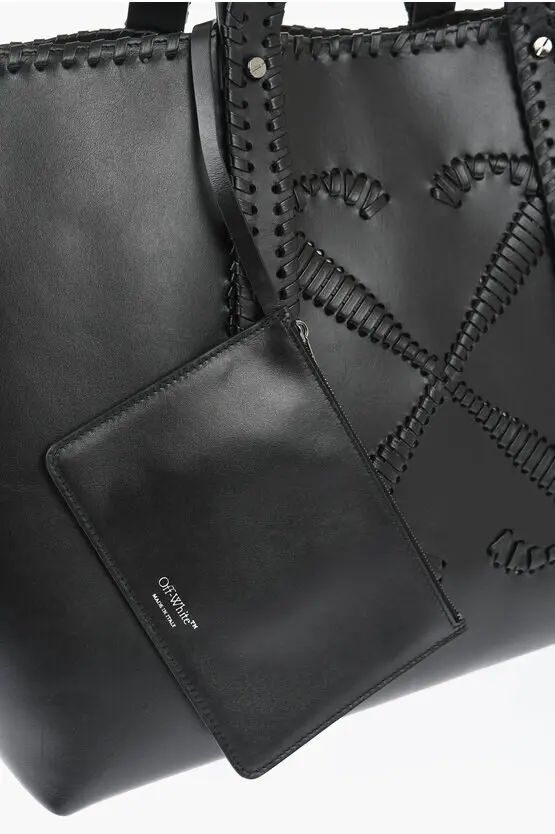 Off-White Day Off Leather Tote Bag