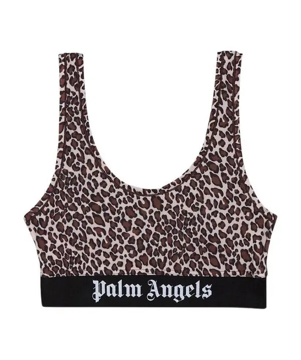 Palm Angels Leopard Print Sports Bra