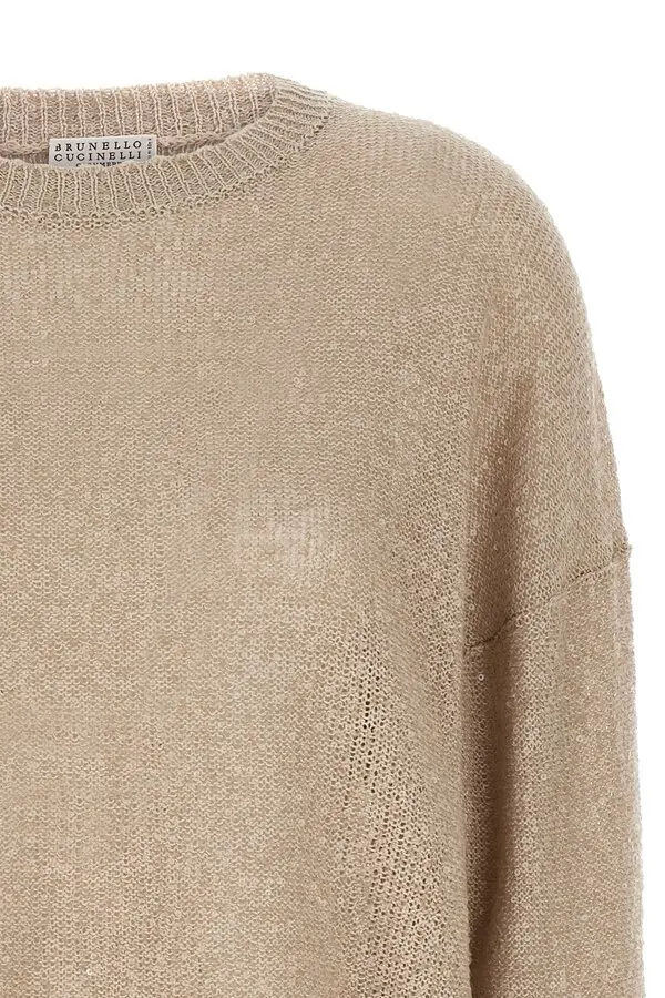 Brunello Cucinelli Sequin Embellished Crewneck Sweater
