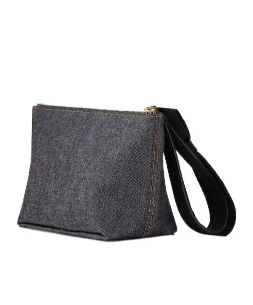 Givenchy Small Denim Pouch With Bow Detail