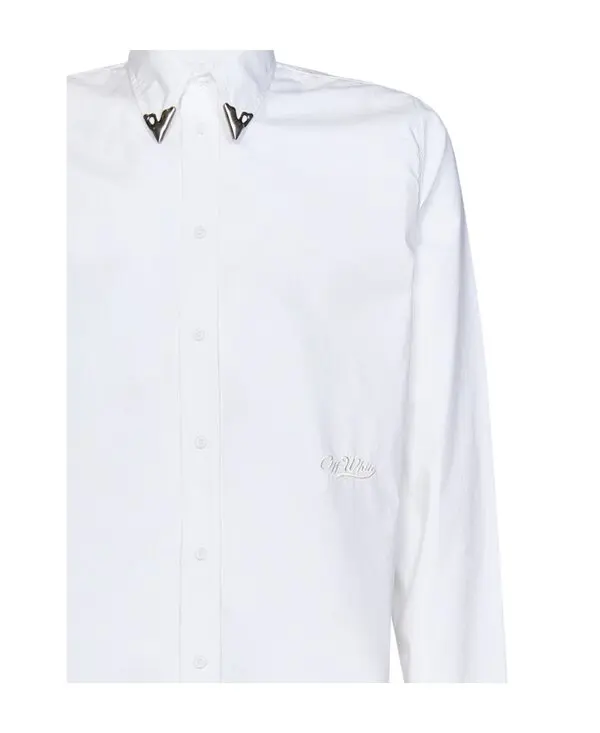 Off-White Straight-point Collar Shirt
