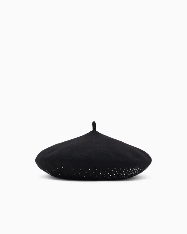 Emporio Armani Embellished Wool Beret