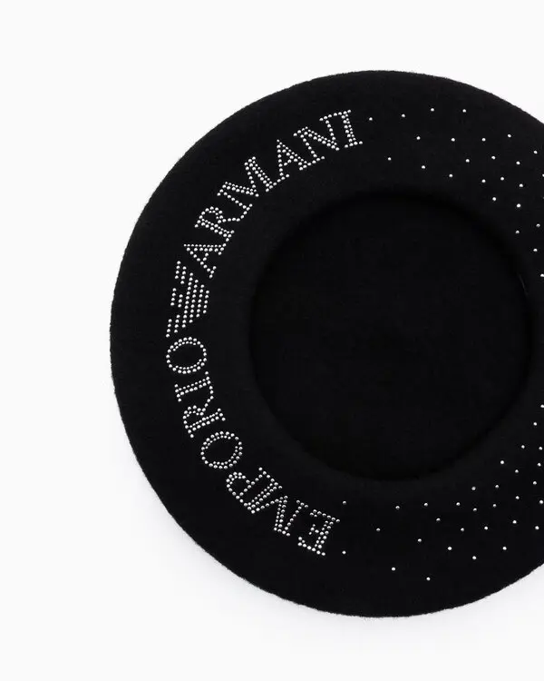 Emporio Armani Embellished Wool Beret