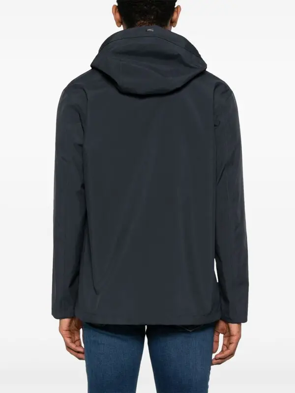Herno Hooded Jacket With Two-way Zipper And Flap Pockets