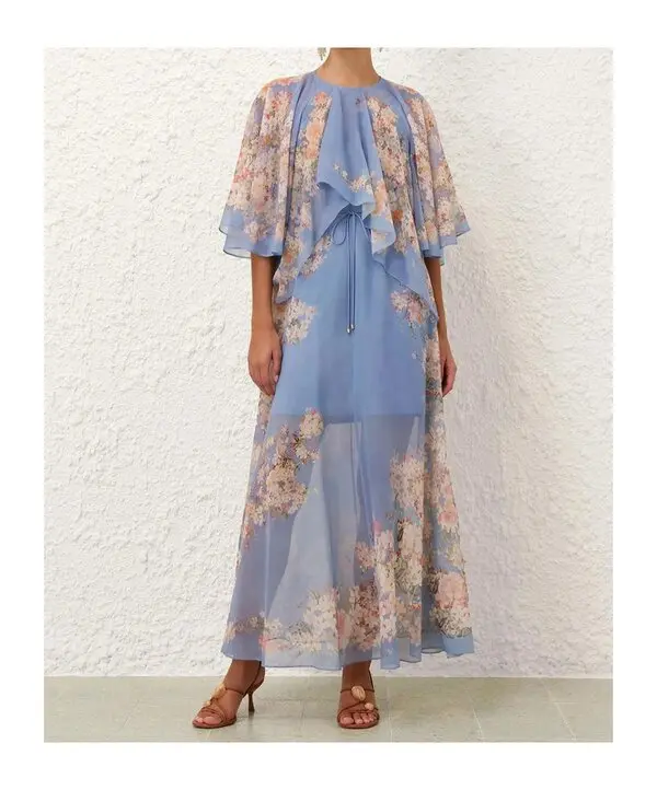 Zimmermann Floral-print Ruffled Dress