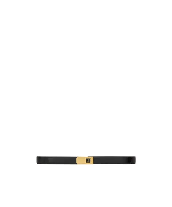 Saint Laurent Charnier Buckle Belt - Black
