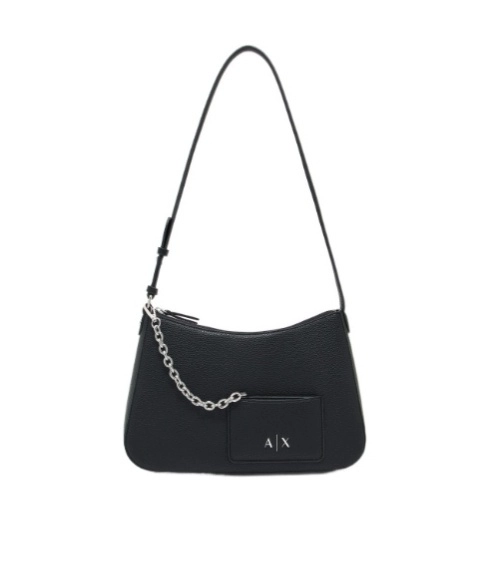 Armani Exchange Crossbody Bag With A Textured Grain And Chain