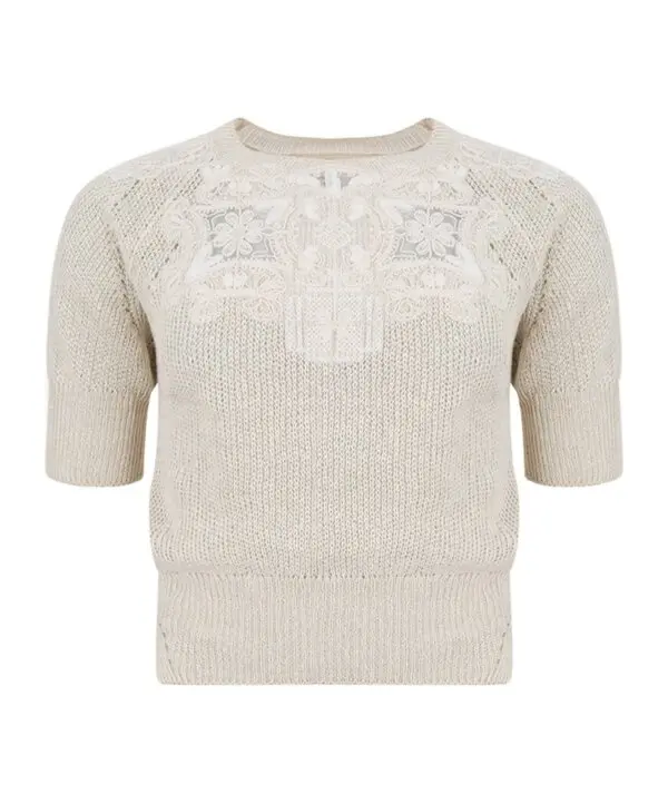 Ermanno Scervino Short-sleeved Knit Top