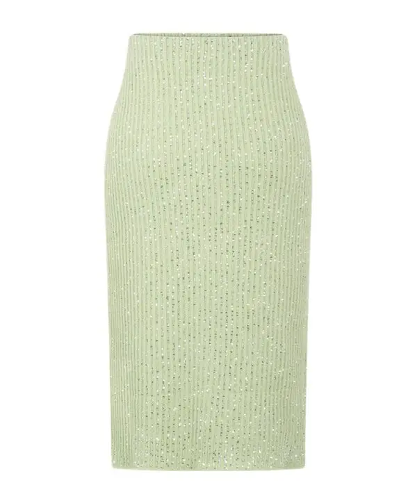 Fabiana Filippi Sequin-embellished Knitted Skirt
