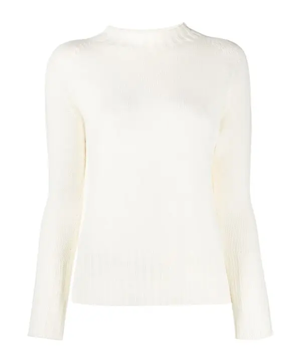 DRUMOHR Long Sleeves, High Neck, Ribbed Trim, Straight Hem