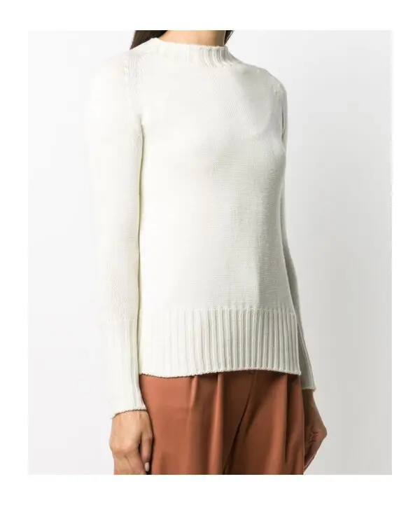 DRUMOHR Long Sleeves, High Neck, Ribbed Trim, Straight Hem