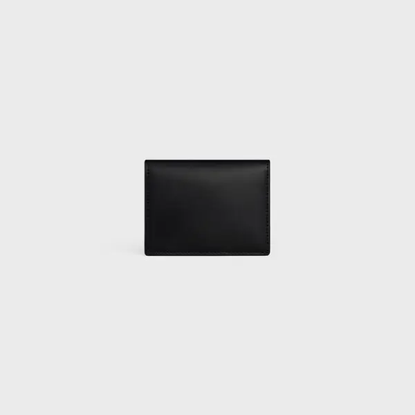 Celine Bi-fold Card Holder Triomphe In Shiny Calfskin