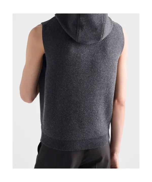 Prada Wool And Cashmere Zipper Vest