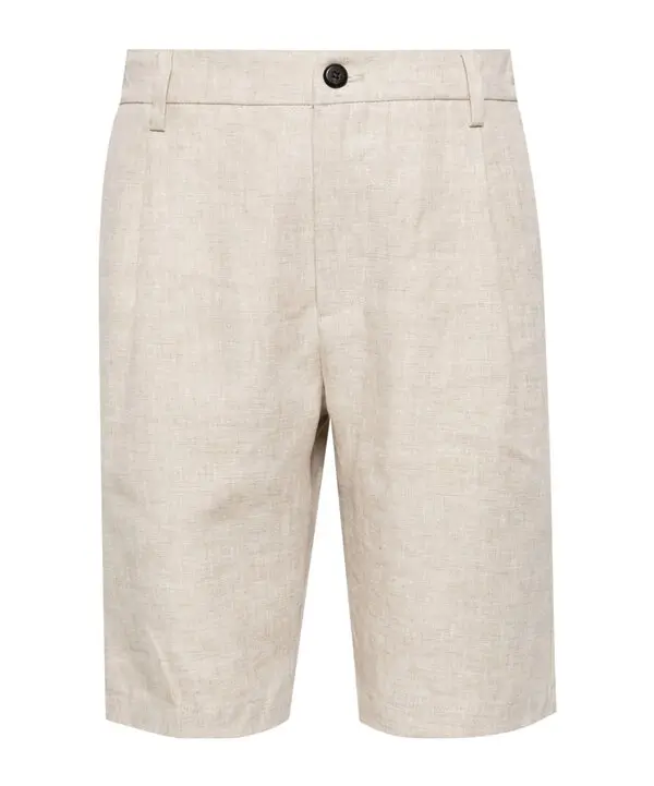 Eleventy Linen Bermuda Shorts - Nude
