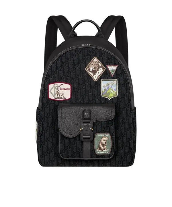 Dior Saddle Zip Backpack - Black