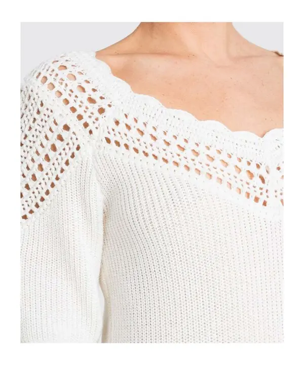 TWINSET Openwork Detail Knit Sweater