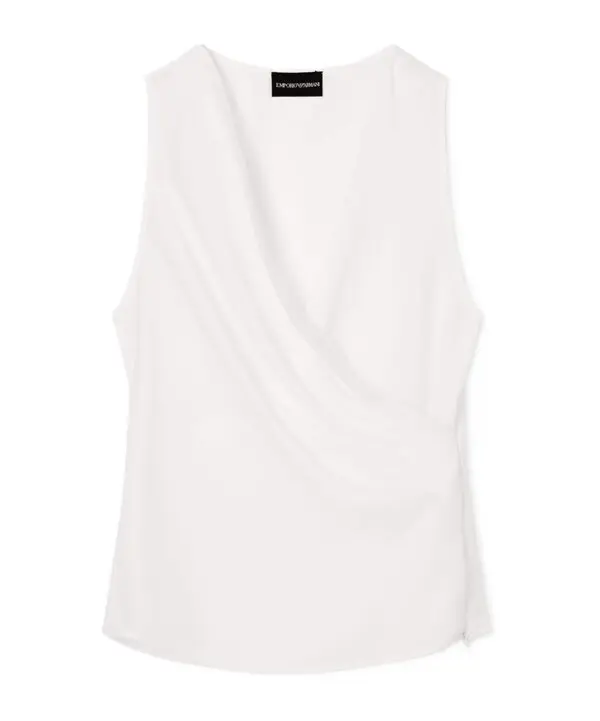 Emporio Armani Crepe Top - White