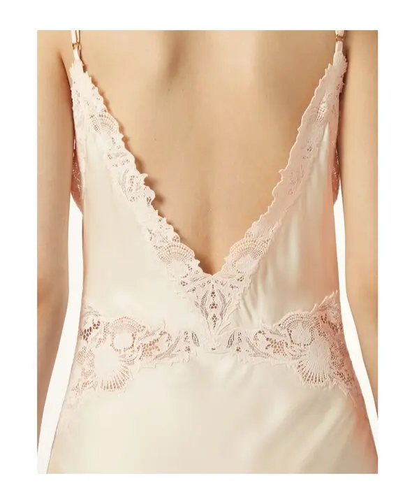 Loro Piana V-neck Midi Dress With Guipure Lace Panelling