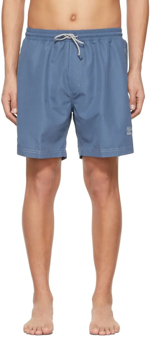 Brunello Cucinelli Logo-embroidered Swimming Shorts